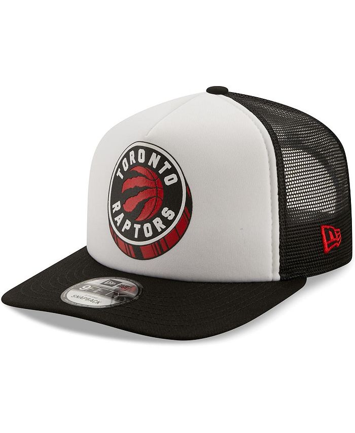 New Era Men's White, Black Toronto Raptors Foam Front Trucker 9Fifty ...