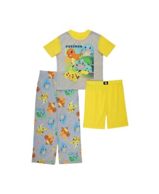 Pokemon Little Boys T-shirt, Shorts and Pajama, 3 Piece Set - Macy's