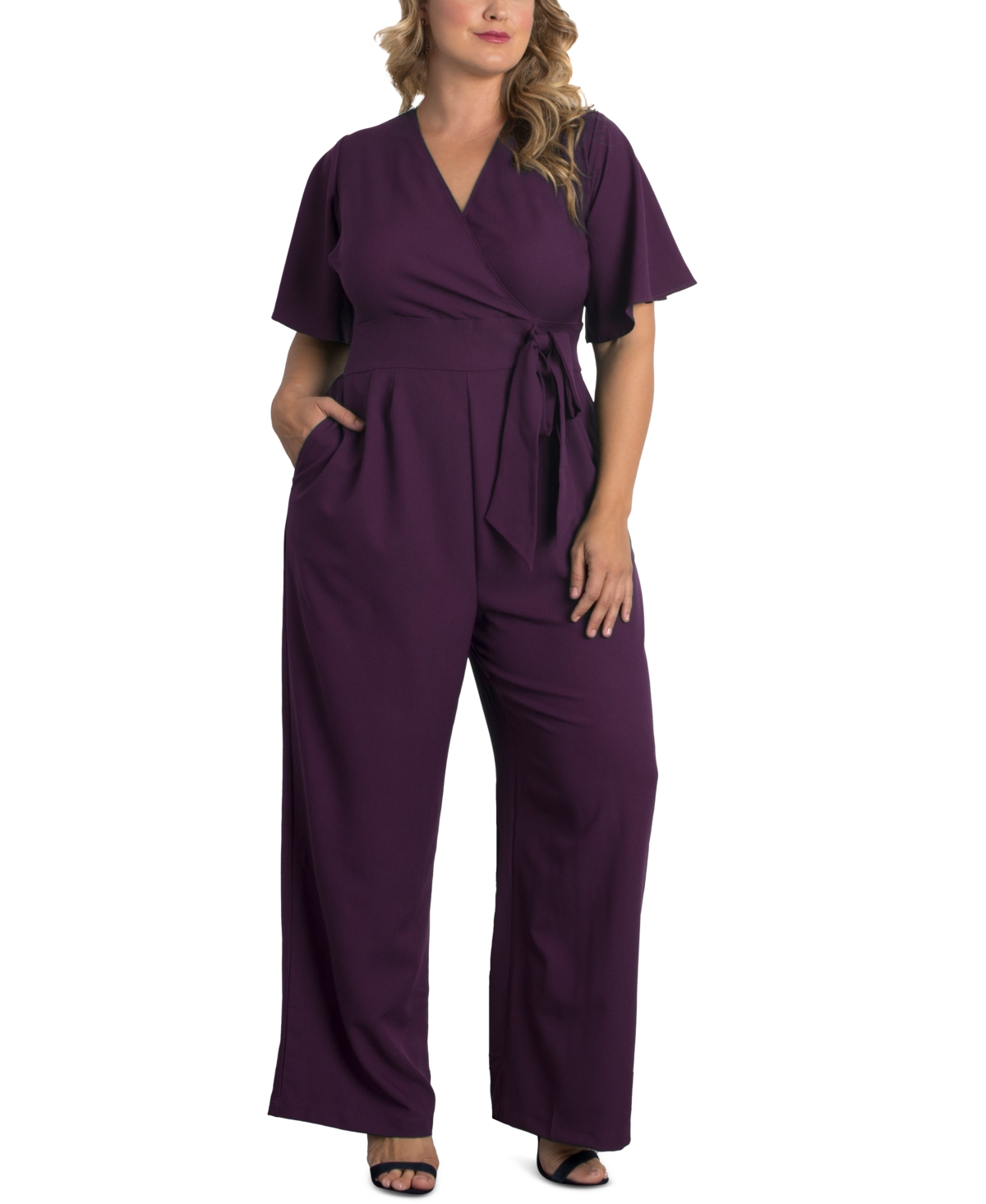Kiyonna Plus Size Charisma Crepe Jumpsuit | Smart Closet