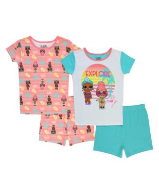 LOL Surprise Little Girls Pajamas, 4 Piece Set - Macy's
