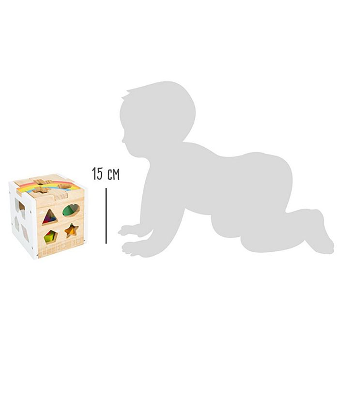 Flat River Group Small Foot Wooden Toys Rainbow Shape Sorter Cube Play ...
