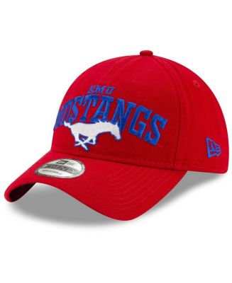 Men's New Era Red Smu Mustangs Arch Over Logo 9Twenty Adjustable Hat ...