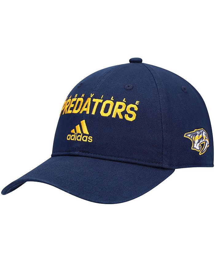 adidas Men's Navy Nashville Predators Stadium Slouch Adjustable Hat ...
