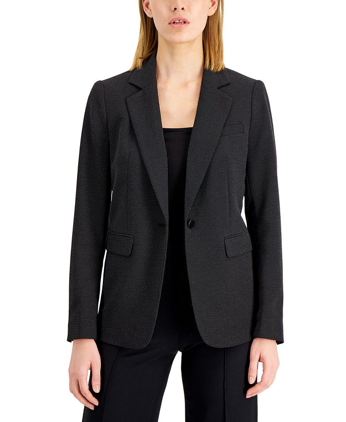 Anne Klein Women's Single-Button Notched-Collar Jacket - Macy's
