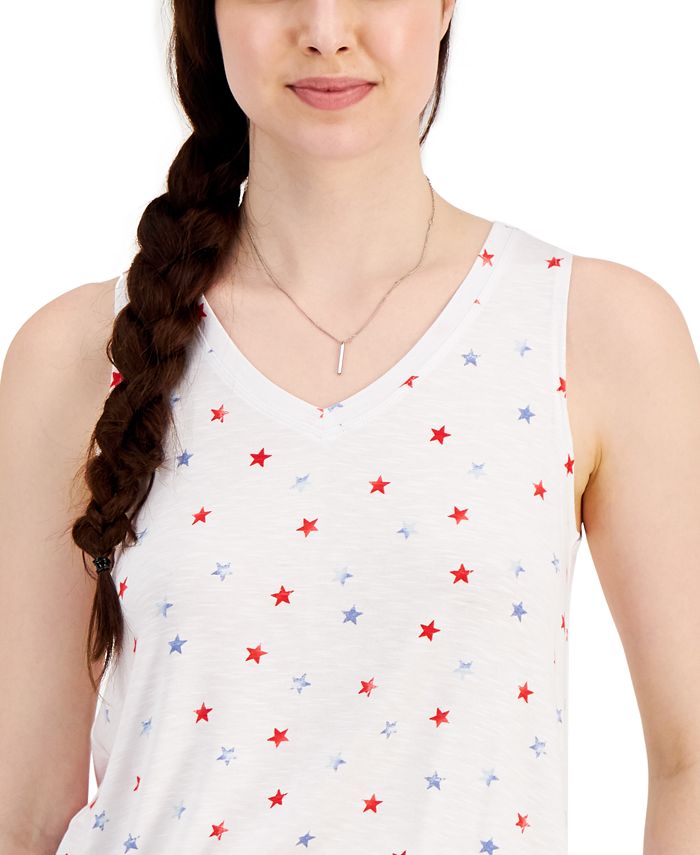 Style & Co Women's Star-Print Tank Top, Created for Macy's - Macy's