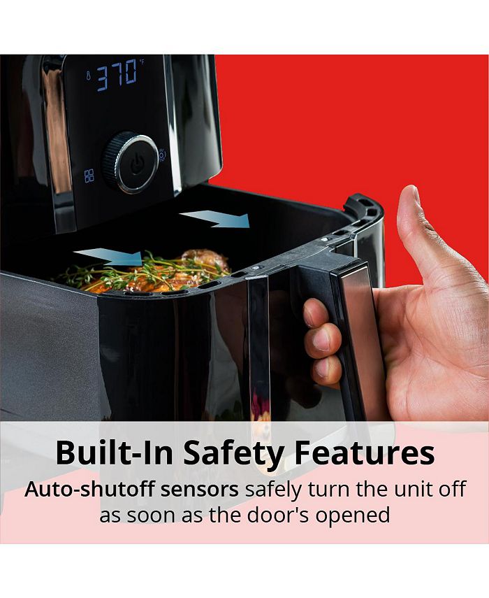 Aria 7Qt Teflon-Free Ceramic Family-Size Air Fryer with 2-Tier ...