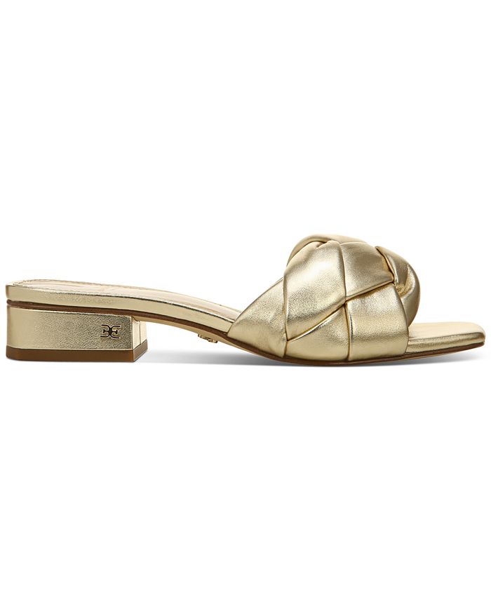 Sam Edelman Women's Dawson Braided Block Heel Slide Sandals - Macy's