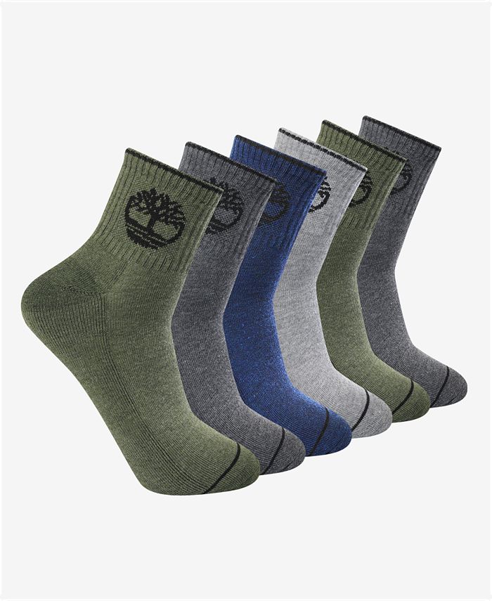 Timberland Men's Crew Socks, Pack of 6 - Macy's
