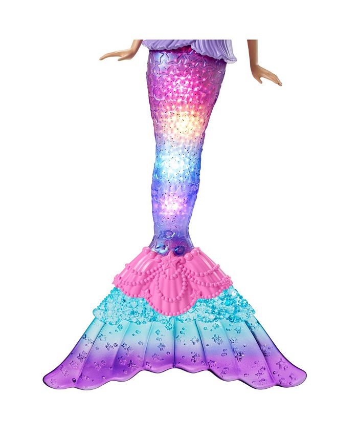 Barbie Mermaid Doll with Water-Activated Twinkle Light-Up Tail, Pink ...