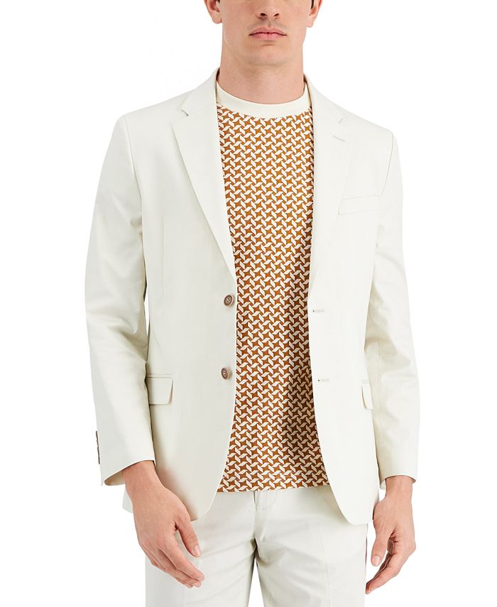 Nautica Men's Modern-Fit Stretch Cotton Solid Suit - Macy's