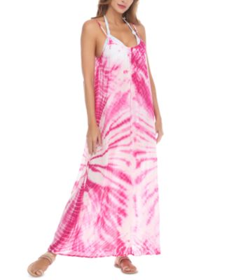 Raviya Women's Tie-Dyed Maxi Swim Cover-Up Dress - Macy's