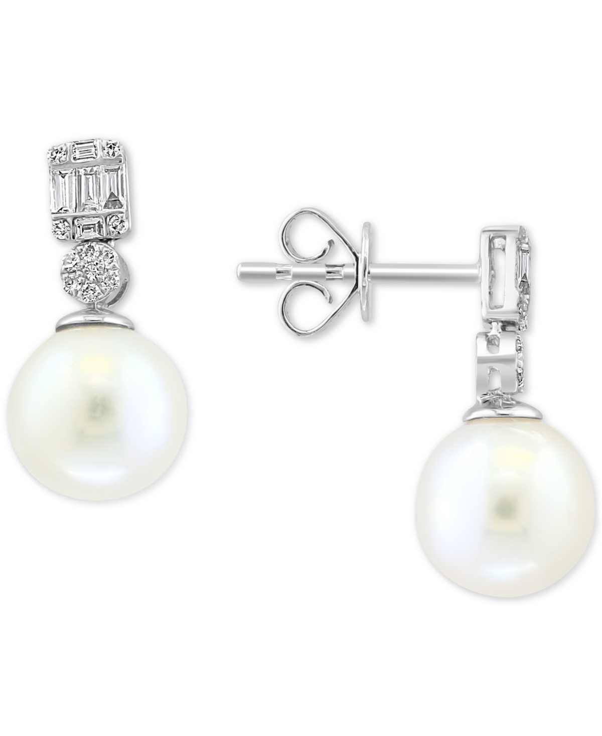 Click here for Effy Cultured Freshwater Pearl (9mm) & Diamond (1/... prices