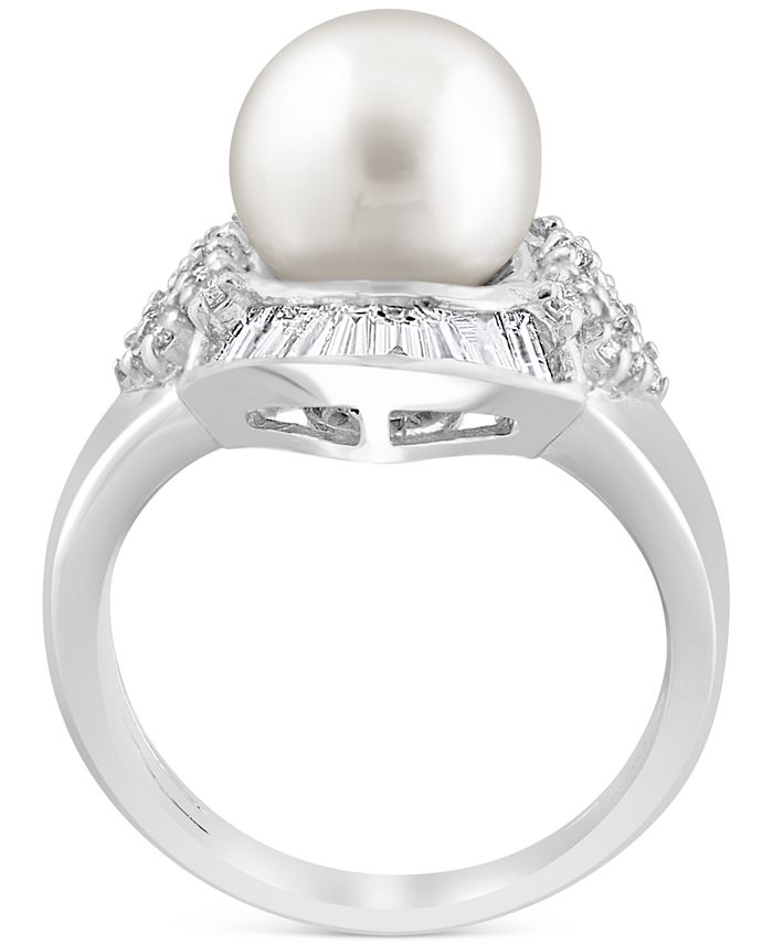EFFY Collection EFFY® Cultured Freshwater Pearl (11mm) & Diamond (1 ct ...