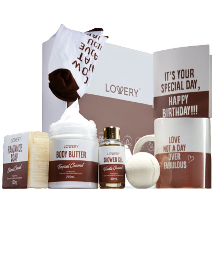 Lovery Birthday Gifts, Birthday Spa Gift Box, Coconut Bath and Body ...