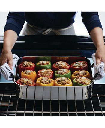 KitchenAid 5-Ply Clad Stainless Steel 15" x 11.5" Roaster with ...