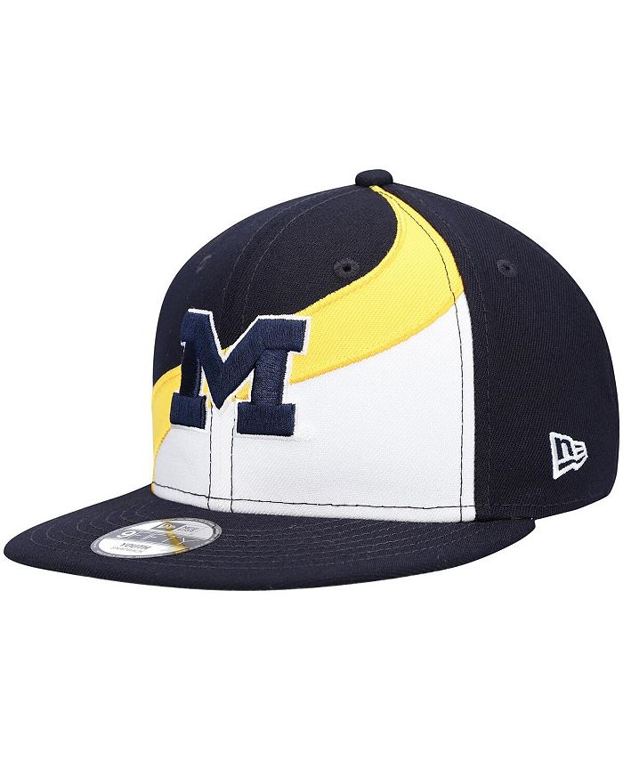 New Era Big Boys Navy Michigan Wolverines Wave 9FIFTY Snapback Hat - Macy's