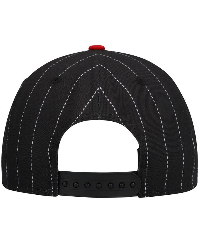 New Era Men's Black, Red 23XI Racing Pinstripes 9FORTY Snapback Hat ...