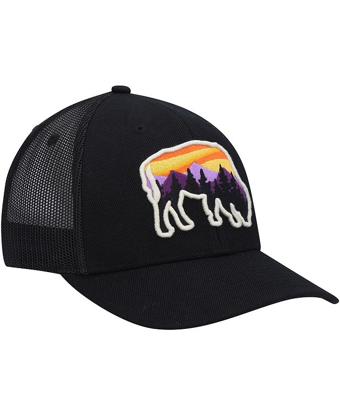 Local Crowns Men's Black Buffalo Animal Collection Forest Views Trucker ...