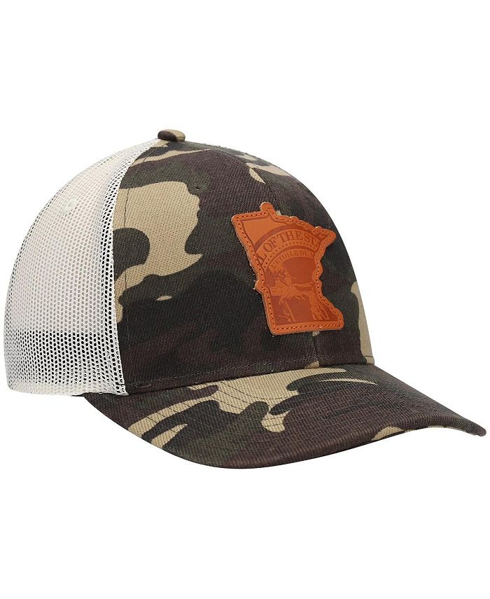 Local Crowns Men's Camo Minnesota Icon Woodland State Patch Trucker ...