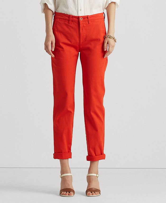 Lauren Ralph Lauren Cropped Classic Chinos - Macy's
