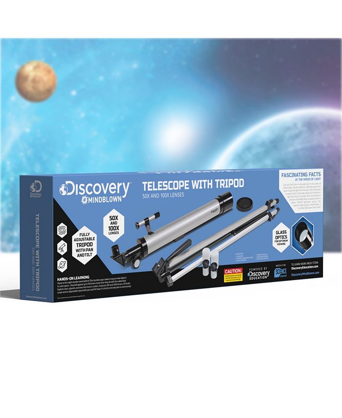 Discovery #MINDBLOWN Telescope with Tripod, 50X and 100X Lenses - Macy's