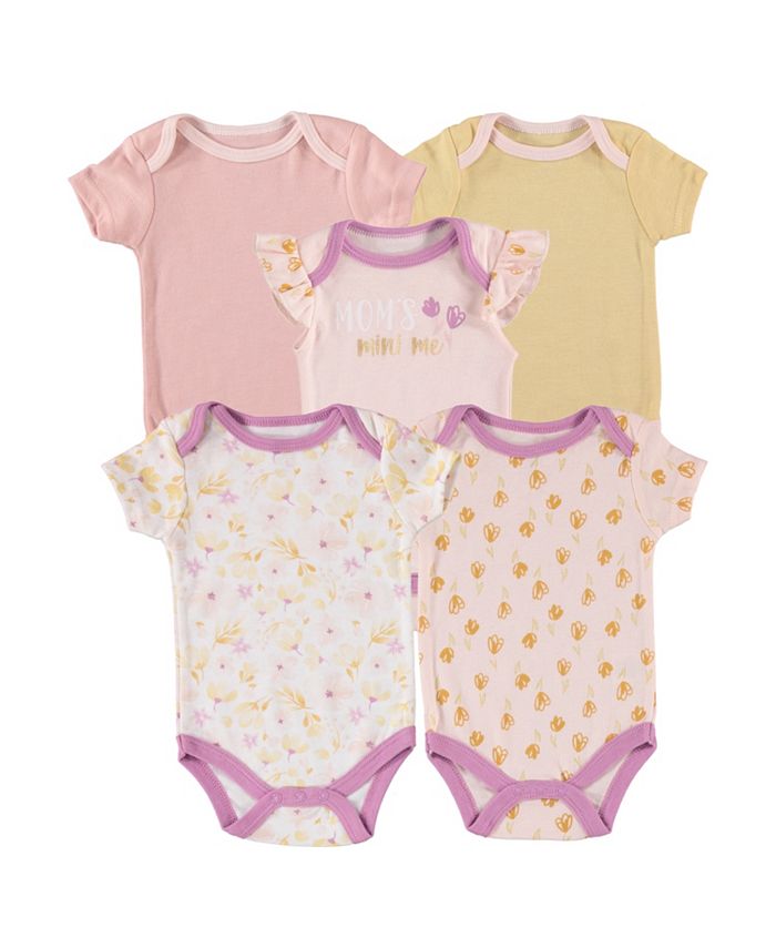 Chickpea Baby Girls Grow with Me Bodysuit, Pack of 5 - Macy's