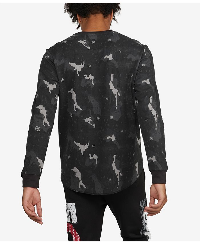 Ecko Unltd Men's Big and Tall All Over Print Stunner Thermal Sweater ...