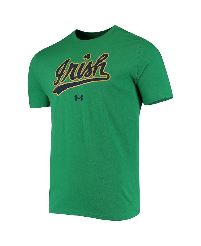 Under Armour Men's Kelly Green Notre Dame Fighting Irish Wordmark Logo ...