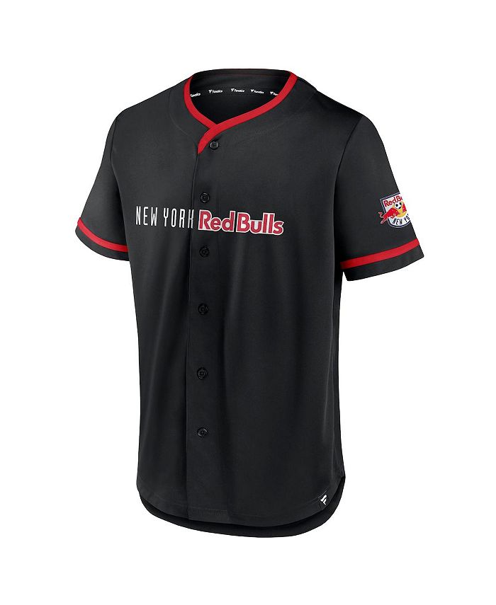 Fanatics Men's Black, Red New York Red Bulls Ultimate Player Baseball ...