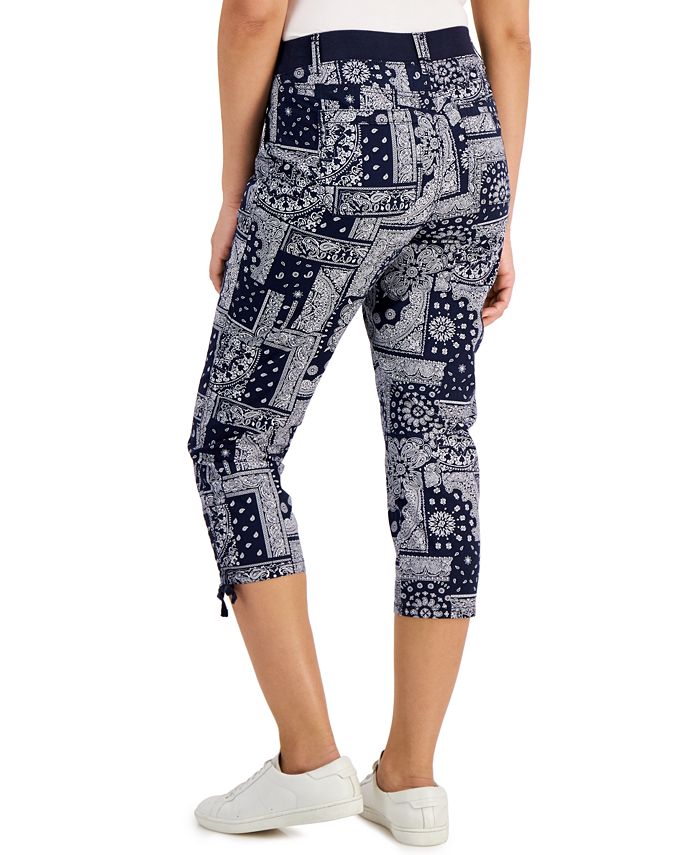 Style & Co Petite Paisley-Print Capri Pants, Created for Macy's - Macy's