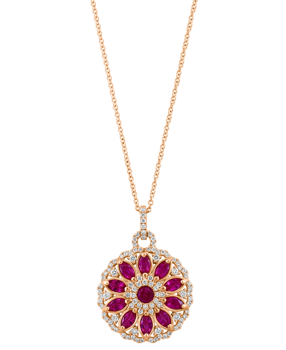 Effy Collection Effy Ruby (2-1/2 Ct. T.w.) & Diamond (5/8 Ct. T.w ...