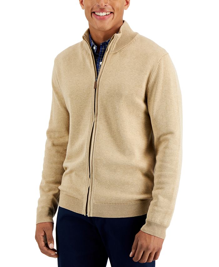 Club Room Men's Full-Zip Sweater, Created for Macy's - Macy's