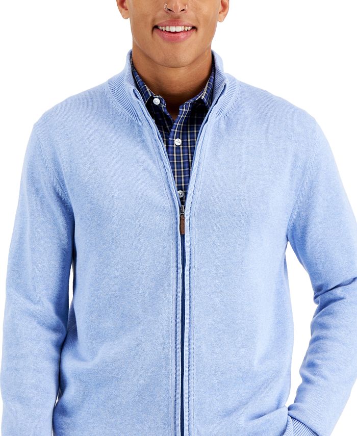 Club Room Men's Full-Zip Sweater, Created for Macy's & Reviews ...