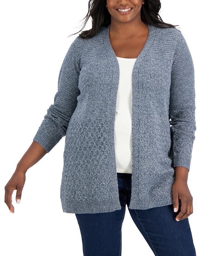 Karen Scott Plus Size Turbo Cardigan, Created for Macy's & Reviews ...