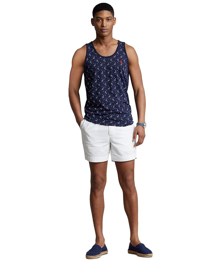 Polo Ralph Lauren Men's Washed Anchor-Print Jersey Tank Top - Macy's