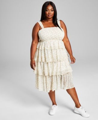 And Now This Trendy Plus Size Ruffled Maxi Dress - Macy's