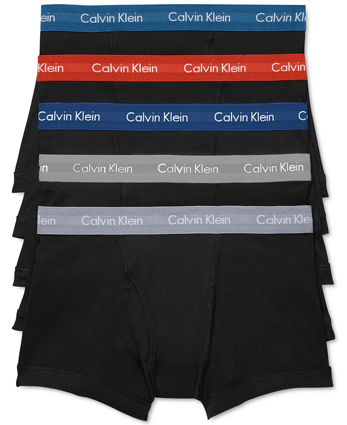 Calvin Klein Men's 5-Pk. Cotton Classic Trunks - Macy's