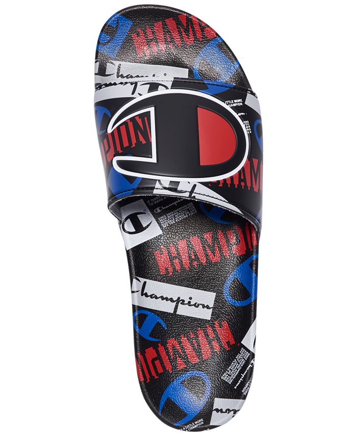 Champion Men's IPO Circular Logo Slide Sandals from Finish Line - Macy's