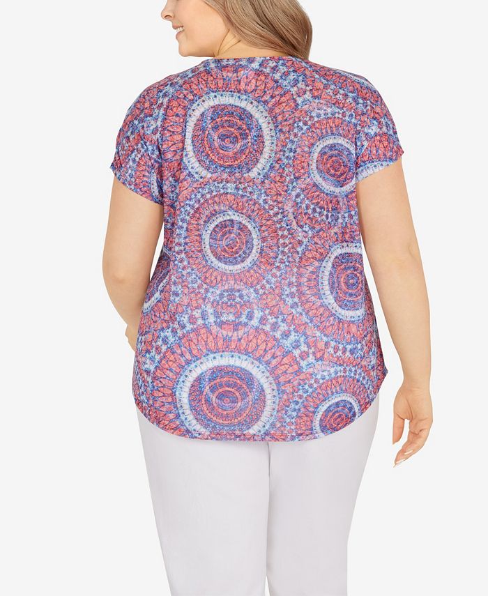 Ruby Rd. Plus Size Embellished Kaleidoscope Top & Reviews - Tops - Plus ...
