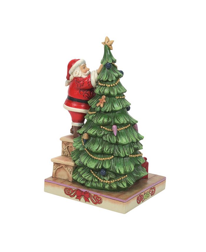 Jim Shore Santa Decorating Tree Figurine - Macy's