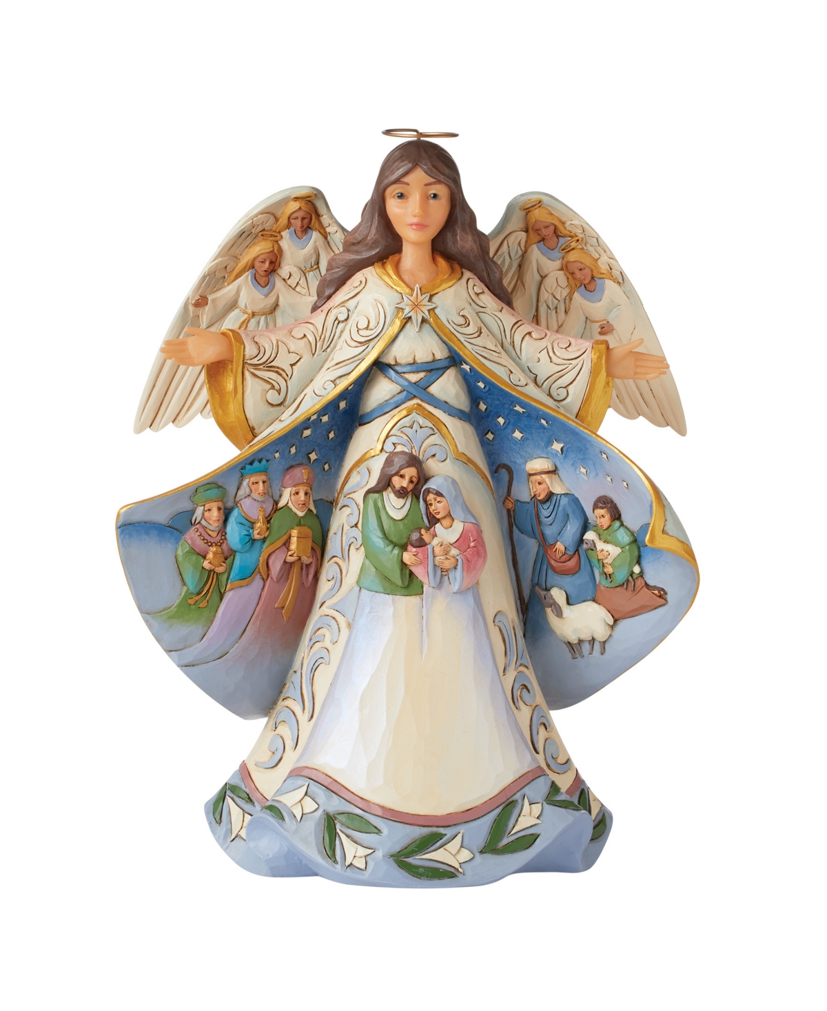 Jim Shore Nativity Angel with Robe Scene Figurine - Multi | Smart Closet