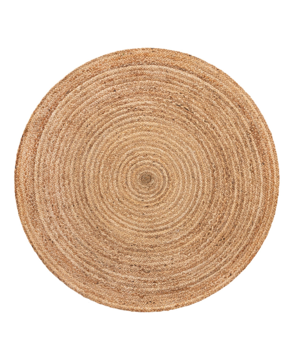 Bayshore Home Looped Jute Loj01 5' X 5' Round Area Rug In Brown/tan ...