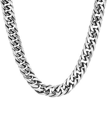 STEELTIME Men's Stainless Steel Cuban Link Chain Necklaces - Macy's
