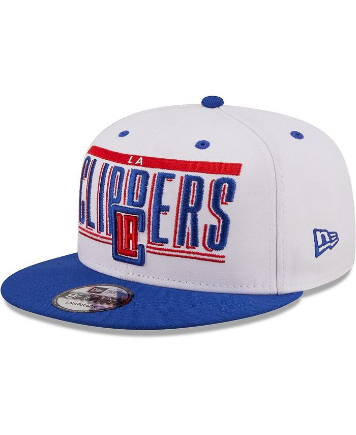 New Era Men's White, Royal La Clippers Retro Title 9Fifty Snapback Hat ...