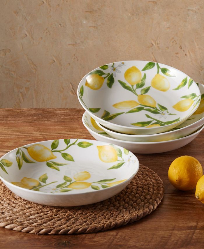 Mikasa Lemons Pasta Bowls, Set of 4 - Macy's
