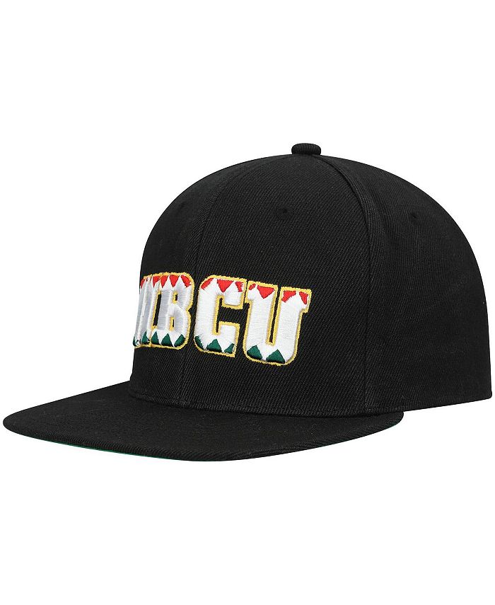 Mitchell & Ness Men's Black Howard Bison Pattern Snapback Hat - Macy's