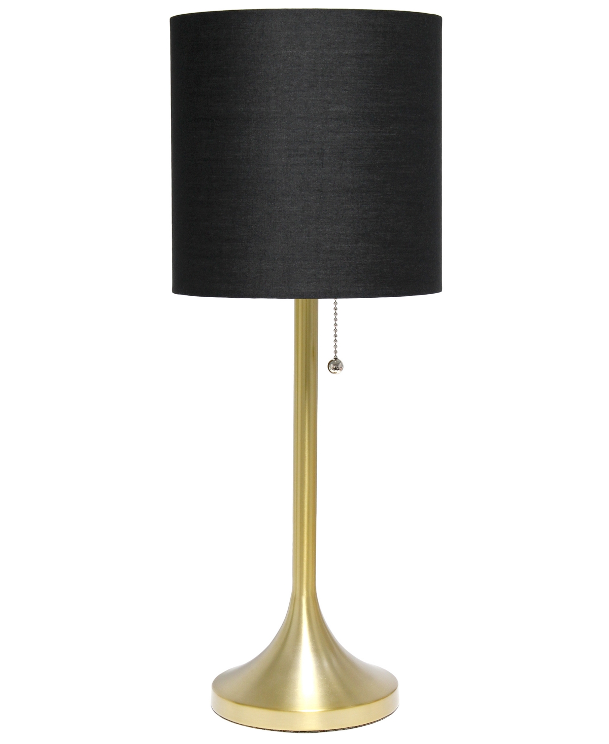 Click here for Simple Designs Tapered Table Lamp - Gold-Tone  Bla... prices