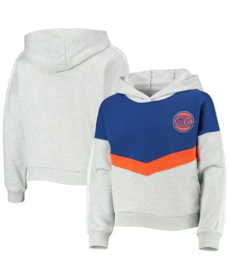 Big Girls Heathered Gray New York Knicks All Yours Pullover Hoodie - Macy's