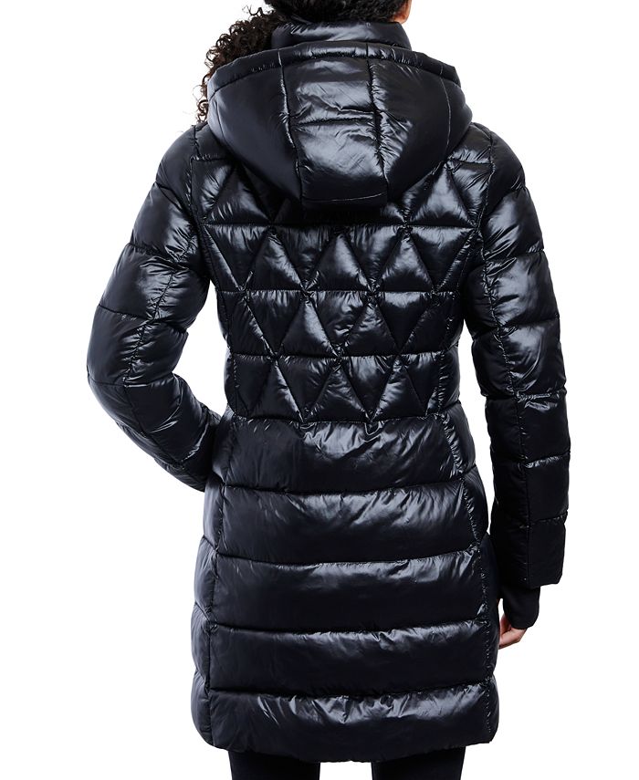 Anne Klein Women's Shine Hooded Packable Puffer Coat - Macy's