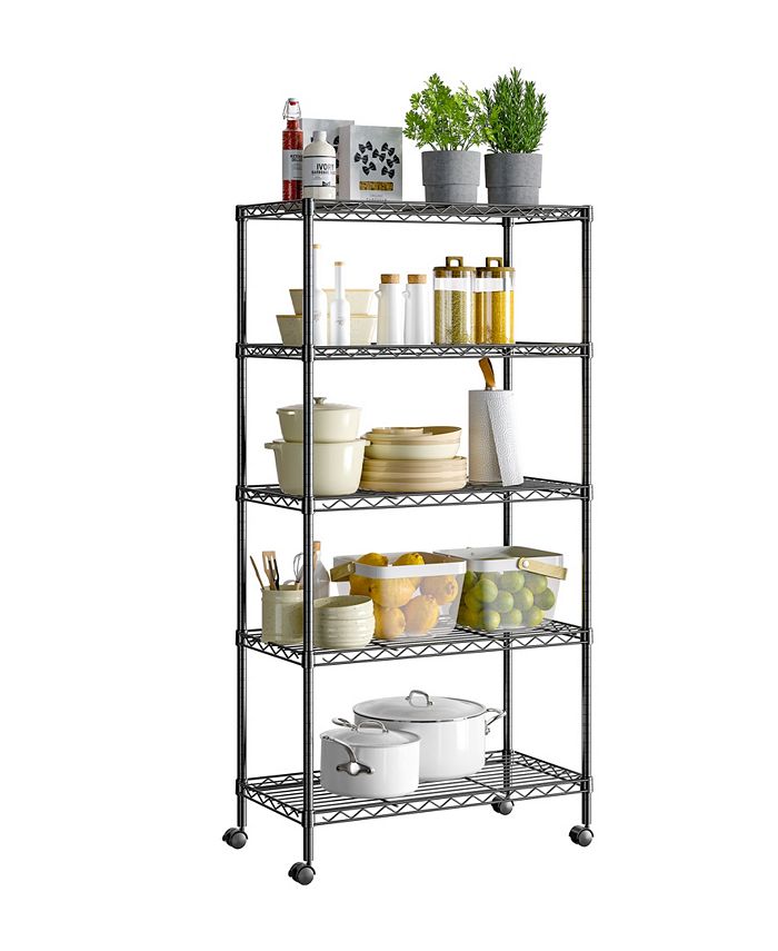 Seville Classics 5-Tier Black Epoxy Steel Wire Shelving - Macy's